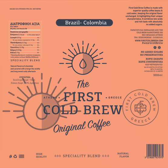 First Cold Brew The Original Coffee Specialty Blend 3000ml